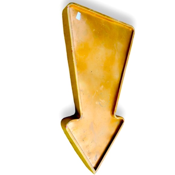 Vintage | Wall Decor | Vintage Xl Large Metal Arrow Sign 2x1 Metallic ...